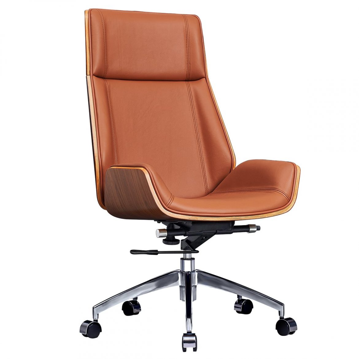 Executive Office Chair Walnut Plywood CKHJ310B - CurverK